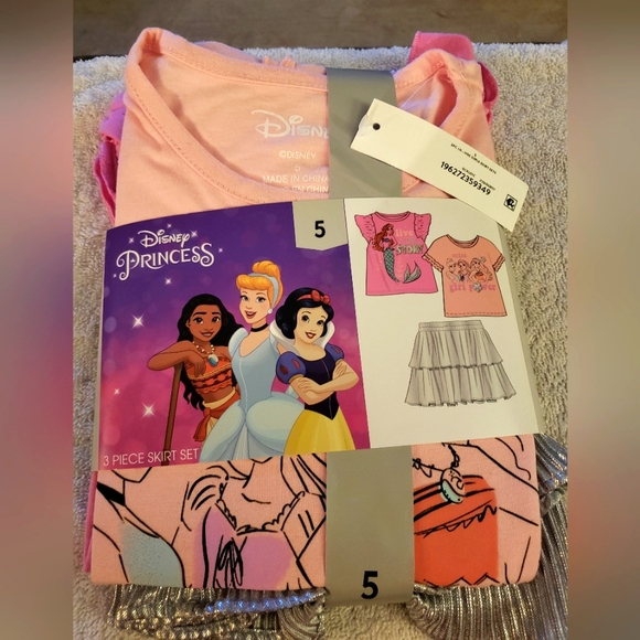 Disney | Matching Sets | Disney Princesses Girls 3 Piece Outfit Set ...